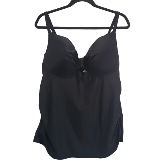 Cacique | Swim | Swim By Cacique 4dd Black Tankini Top Adjustable Lane ...
